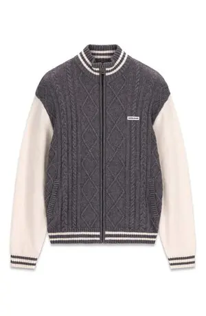 Guess Zipped Bomber Sweater