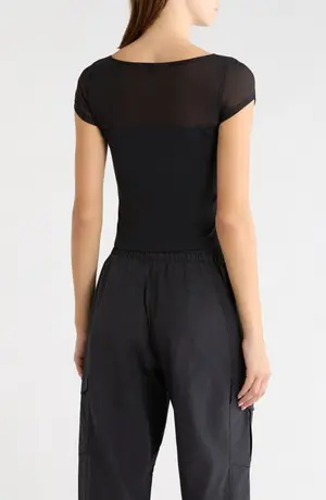 MPG Mesh Boat Neck Performance Tee