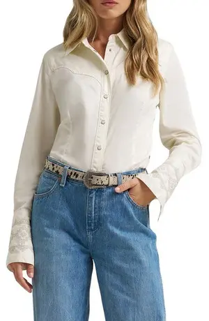 Wrangler Western Bell Shirt - Egret