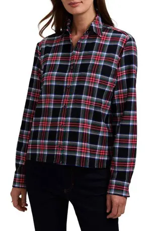 Foxcroft Jodie Plaid Button-up Shirt - Red/multi