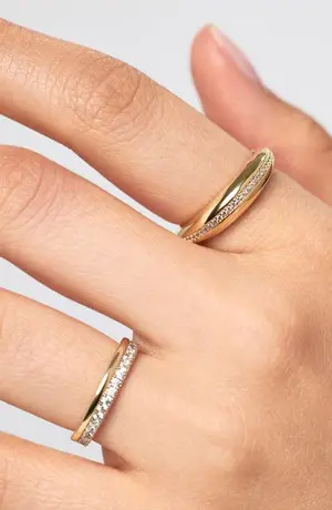 ANA LUISA Rowan Cubic Zirconia Pave Band Stackable Ring