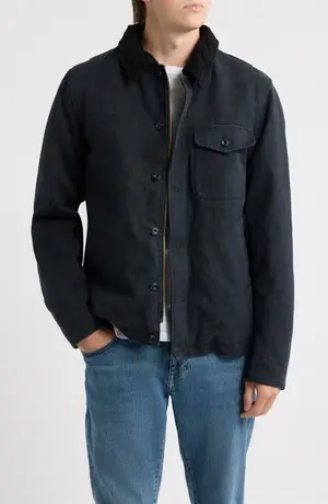 SCHOTT Cotton Canvas Deck Jacket - Black