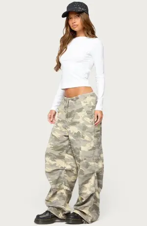 EDIKTED Emzi Baggy Cotton Cargo Pants