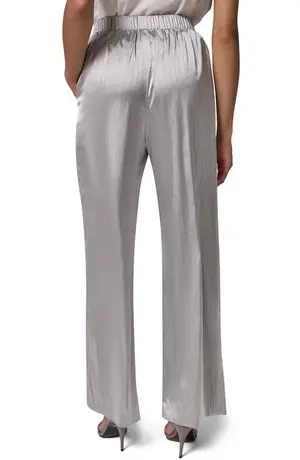 Donna Karan New York Metallic Pinstripe Pull On Wide Leg Pants