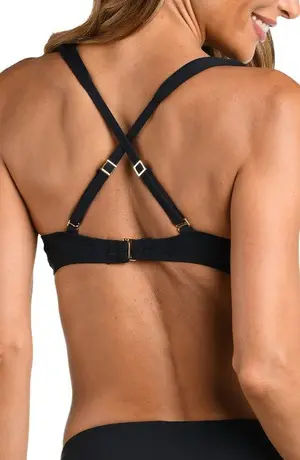 La Blanca Island Goddess Gold Link Bikini Top