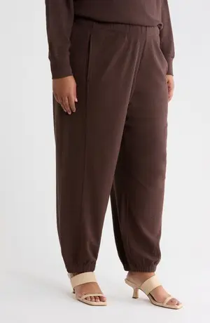 Eileen Fisher Organic Cotton & Tencel Lyocell Ankle Jogger Pants