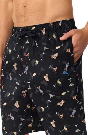 Tommy Bahama Cotton Boxers - Blk/mult