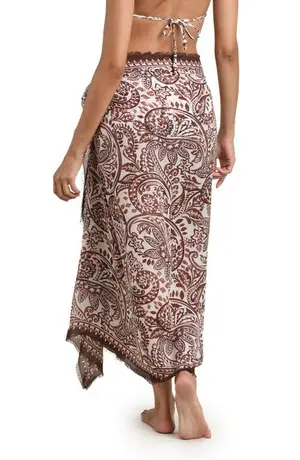 La Blanca Painted Paisley Cang Print Cover-up Pareo