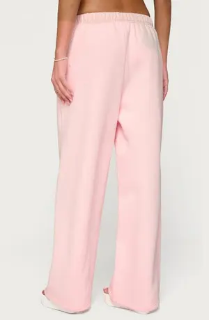 EDIKTED I Heart Matcha Wide Leg Sweatpants