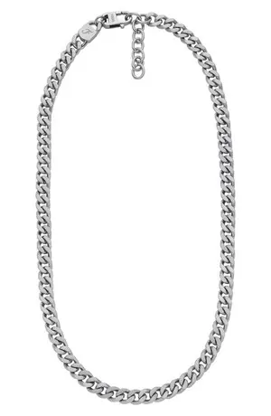 Fossil Harlow Linear Texture Chain Necklace