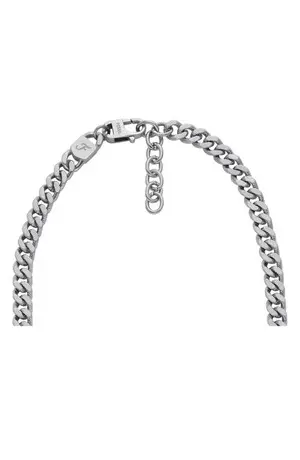 Fossil Harlow Linear Texture Chain Necklace