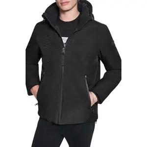 Karl Lagerfeld Paris Flextech Hooded Parka Black