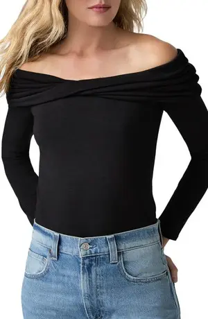 Paige Aaliyah Off The Shoulder Top - Black