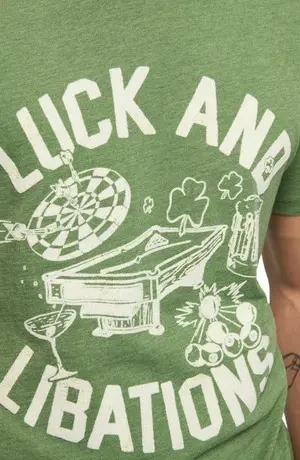 Lucky Brand Luck And Libations Graphic Tee
