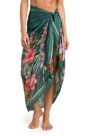 La Blanca Courtyard Palms Pareo Cover-up - Jungle