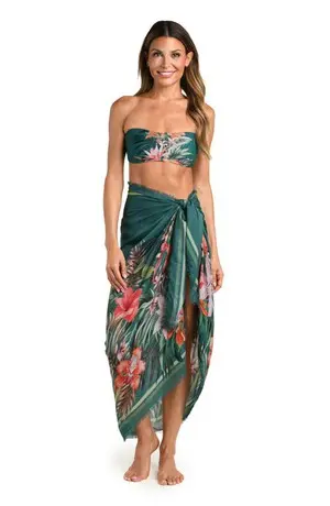 La Blanca Courtyard Palms Pareo Cover-up - Jungle