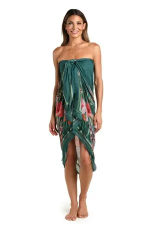 La Blanca Courtyard Palms Pareo Cover-up - Jungle
