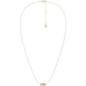 Fossil Harlow Pav Rondelle Imitation Pearl Necklace - Multi
