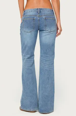 EDIKTED Girla Low Rise Flare Leg Jeans
