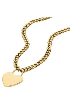 Fossil Sutton Heart Pendant Necklace