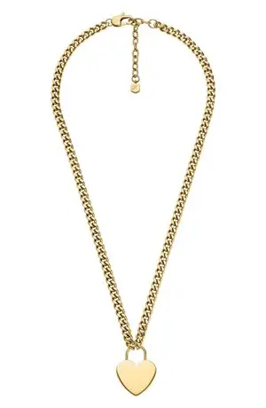 Fossil Sutton Heart Pendant Necklace