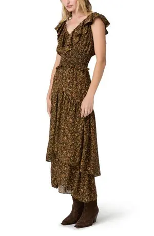 Paige Kiana Silk Blend Hi-low Dress