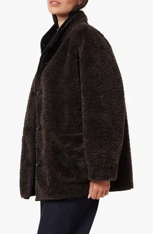 Habitual Faux Fur Coat - Chocolate