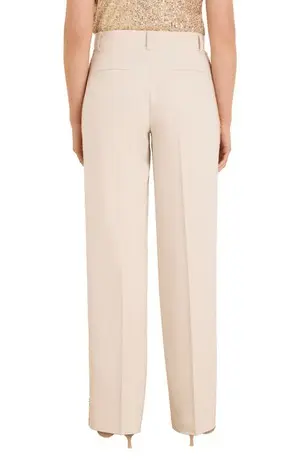 NIC+ZOE Lenox Sequin Tuxedo Wide Leg Pants - Coconut