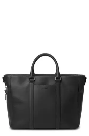 Shinola Runwell Leather Zip Briefcase - Black