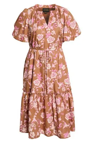 SUGARLIPS Ginny Bubble Sleeve Midi Dress