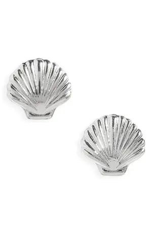 CHILD OF WILD Cove Shell Stud Earrings - Silver