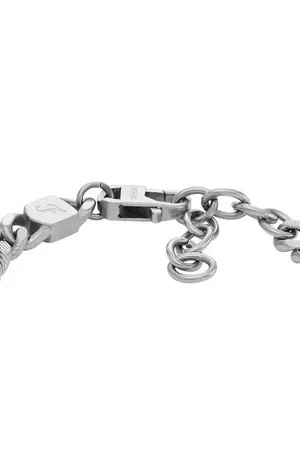 Fossil Harlow Linear Texture Chain Bracelet