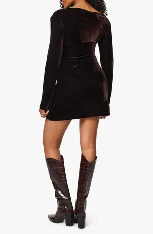 Habitual Off The Shoulder Velvet Minidress