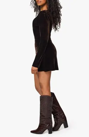 Habitual Off The Shoulder Velvet Minidress