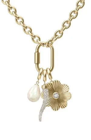 Fossil Sutton Charm Pendant Necklace - Gold