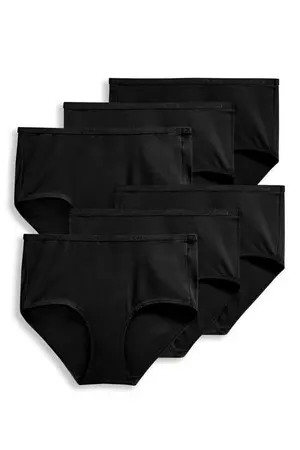 JOCKEY Organic Cotton Stretch Modern Brief6 Pack - Black