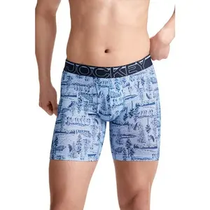 JOCKEY Mens Everactive Motion Stretch Microfiber 5" Boxer Brief Mountain Trees
