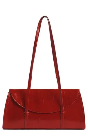 REFORMATION Elena Leather Shoulder Bag - Ladybug Eel