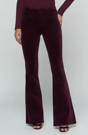 L'AGENCE Marty High Rise Flare Leg Jeans - Deep Sangria