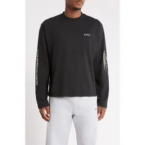 A.R.C. ACTIVE RECREATION COMFORT Channel Cotton Graphic T-shirt - Black