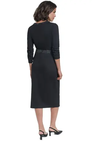 Karl Lagerfeld Paris Stretch Knit Midi Skirt