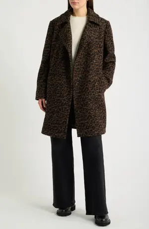 Bernardo Animal Print Coat