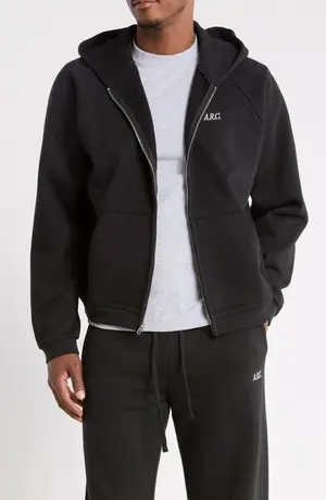 A.R.C. ACTIVE RECREATION COMFORT Standard Fleece Zip Hoodie - Black