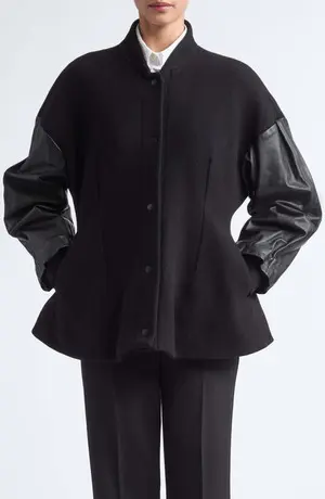 TOTEME Varsity Wool Jacket - Black