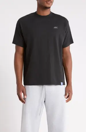 A.R.C. ACTIVE RECREATION COMFORT Standard Logo Cotton T-shirt - Black