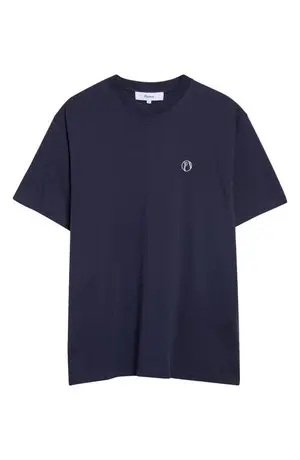 PALMES Ball Cotton T-shirt Navy