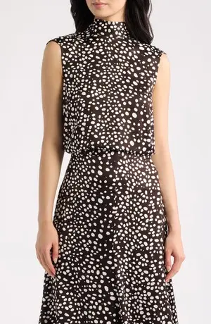 BOSS Dot Sleeveless Blouse - Mole Dot