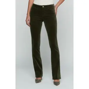 L'Agence Stevie High Waist Straight Leg Jeans - Army