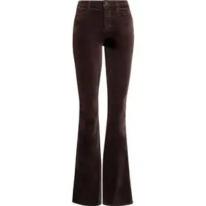 L'Agence Stevie High Waist Straight Leg Jeans - Dark Java