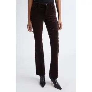 L'AGENCE Stevie High Waist Straight Leg Jeans - Dark Java